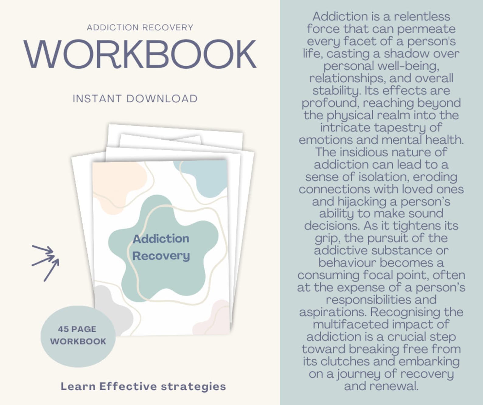 Addiction Recovery Workbook Addiction Recovery For Adults Therapy