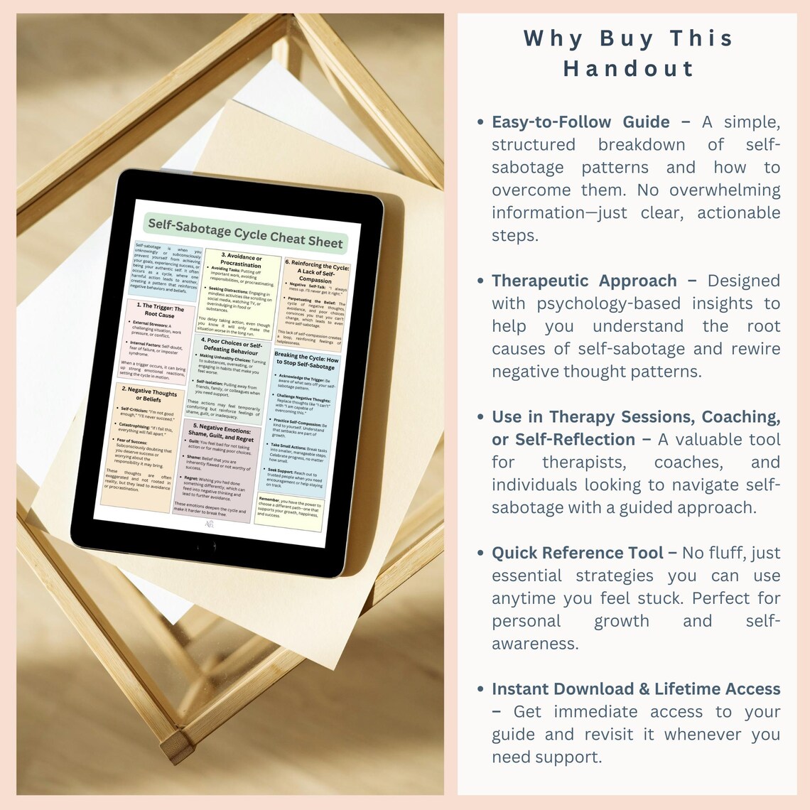 Self-sabotage Cycle Cheat Sheet: Counselling Resource (PDF) - Etsy