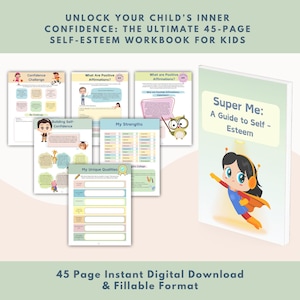 Self-esteem Workbook for Kids - 45 Fillable Worksheets | Child ...