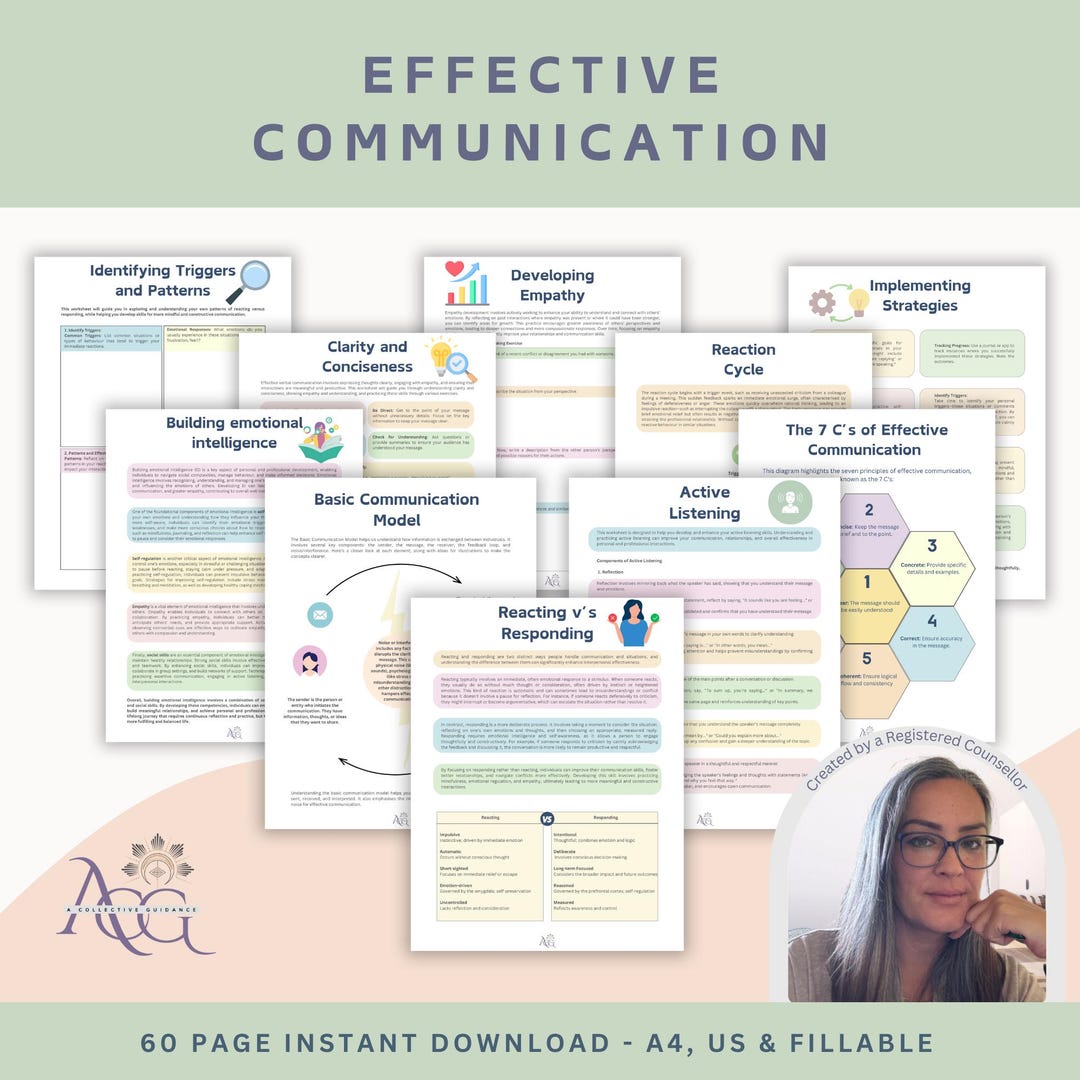 Effective Communication Workbook for Teens & Adults | Therapy ...