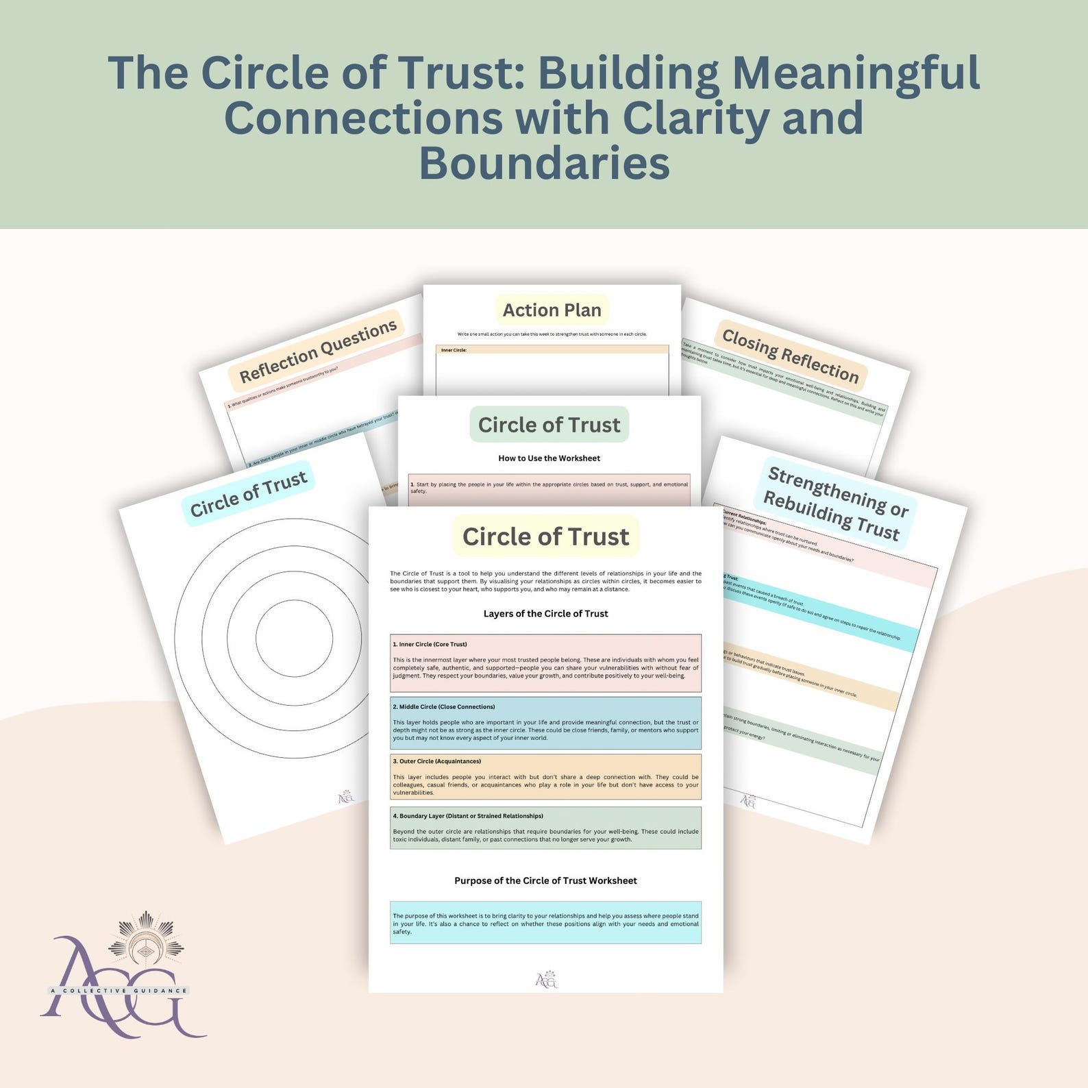 Circle of Trust Worksheet: Relationship Boundaries & Personal Growth ...