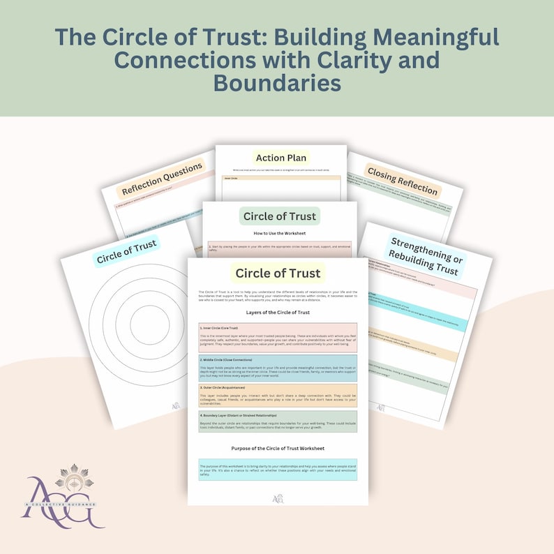 Circle of Trust Worksheet: Relationship Boundaries & Personal Growth ...