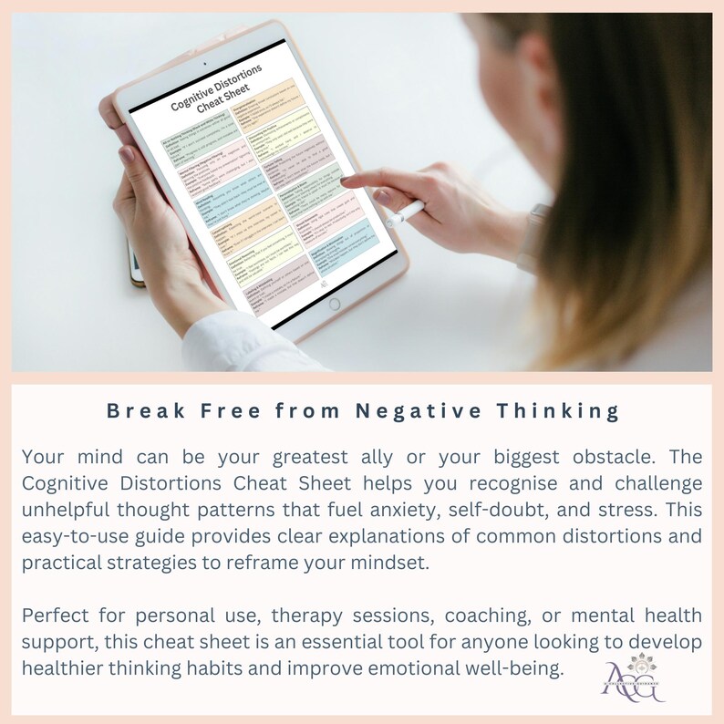 CBT Cheat Sheet, Cognitive Distortions Unhelpful Thinking Styles ...