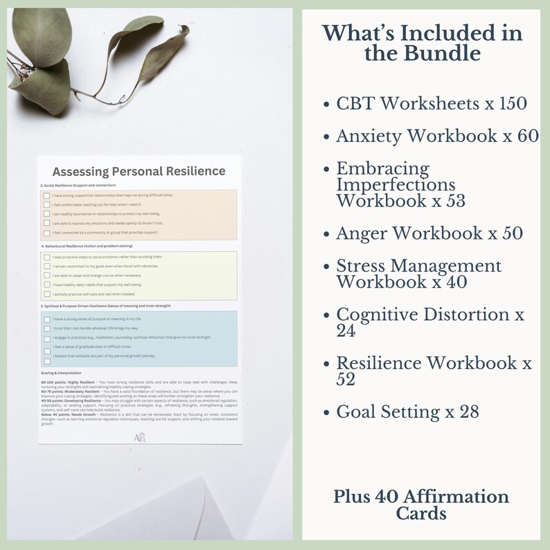 CBT Mega Bundle: Therapy Worksheets for Anxiety, Depression, Stress ...