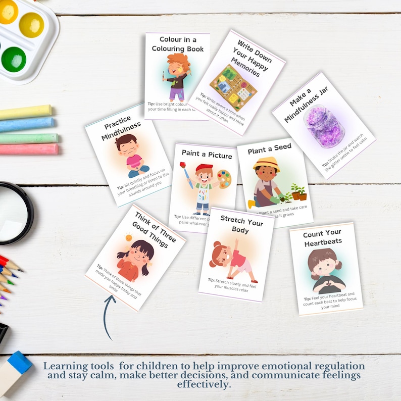 Emotional Regulation Cards for Kids: Feelings Flashcards (PDF Download ...
