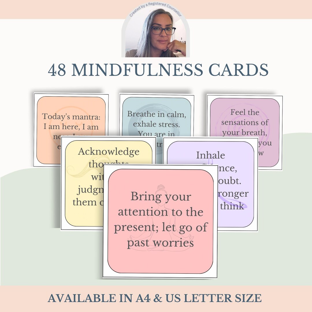 Mindfulness Cards for Wellbeing | Self-regulation & Coping Skills Tools ...