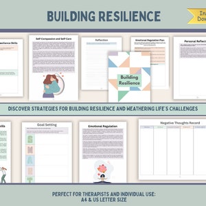 Building Resilience Workbook, Feelings Worksheet, Therapy Worksheets ...