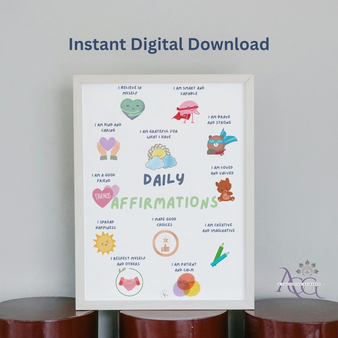 Positive Affirmations Poster: Therapy Office Decor (digital Download ...