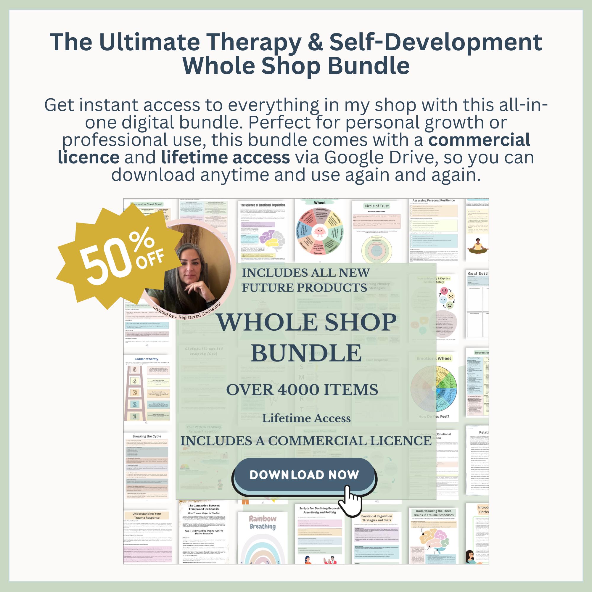 Grief Iceberg Worksheet: Grief and Loss Therapy & Counselling (PDF) - Etsy