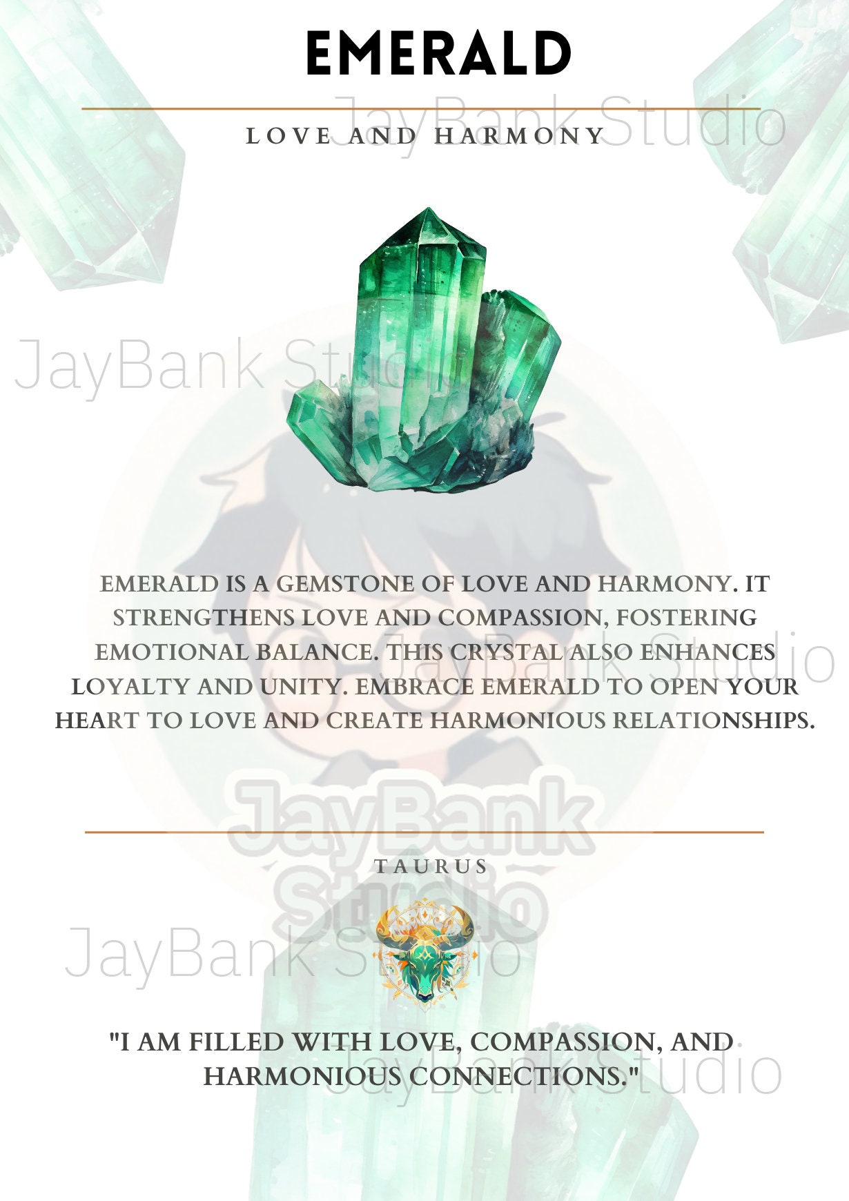 100 Crystal Cards Watercolor Gem Printable Cards Fully - Etsy