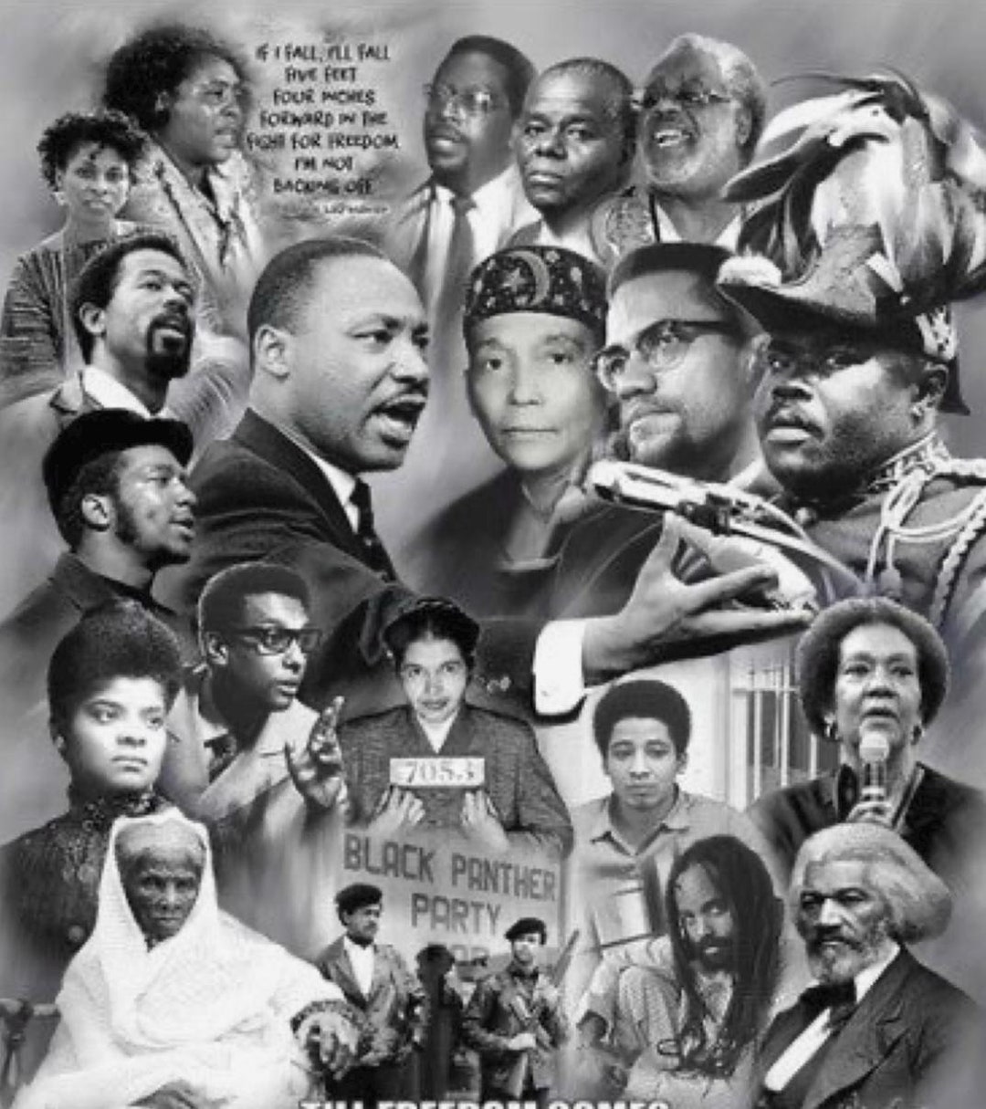 Vintage African-american Leaders Art Print Collage - Etsy