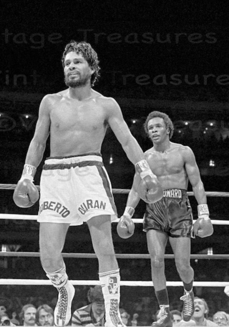 Sugar Ray Leonard and Roberto Duran - Etsy