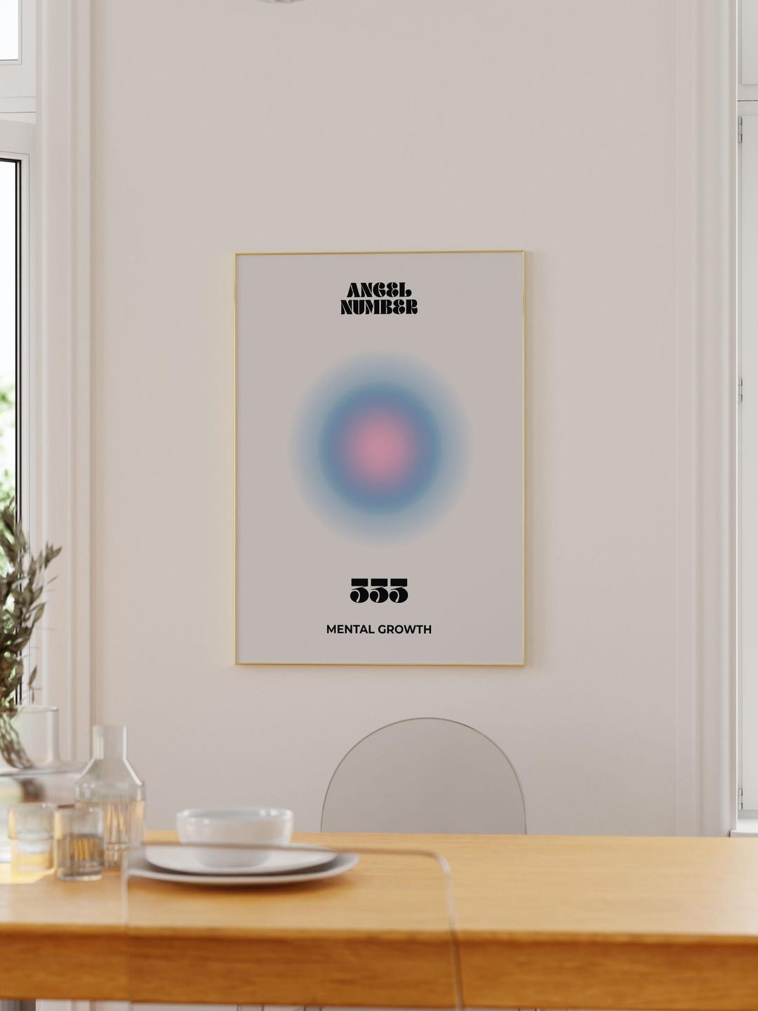 Angel Number 333 Mental Growth | Aura Wall Art | Modern Art Poster ...