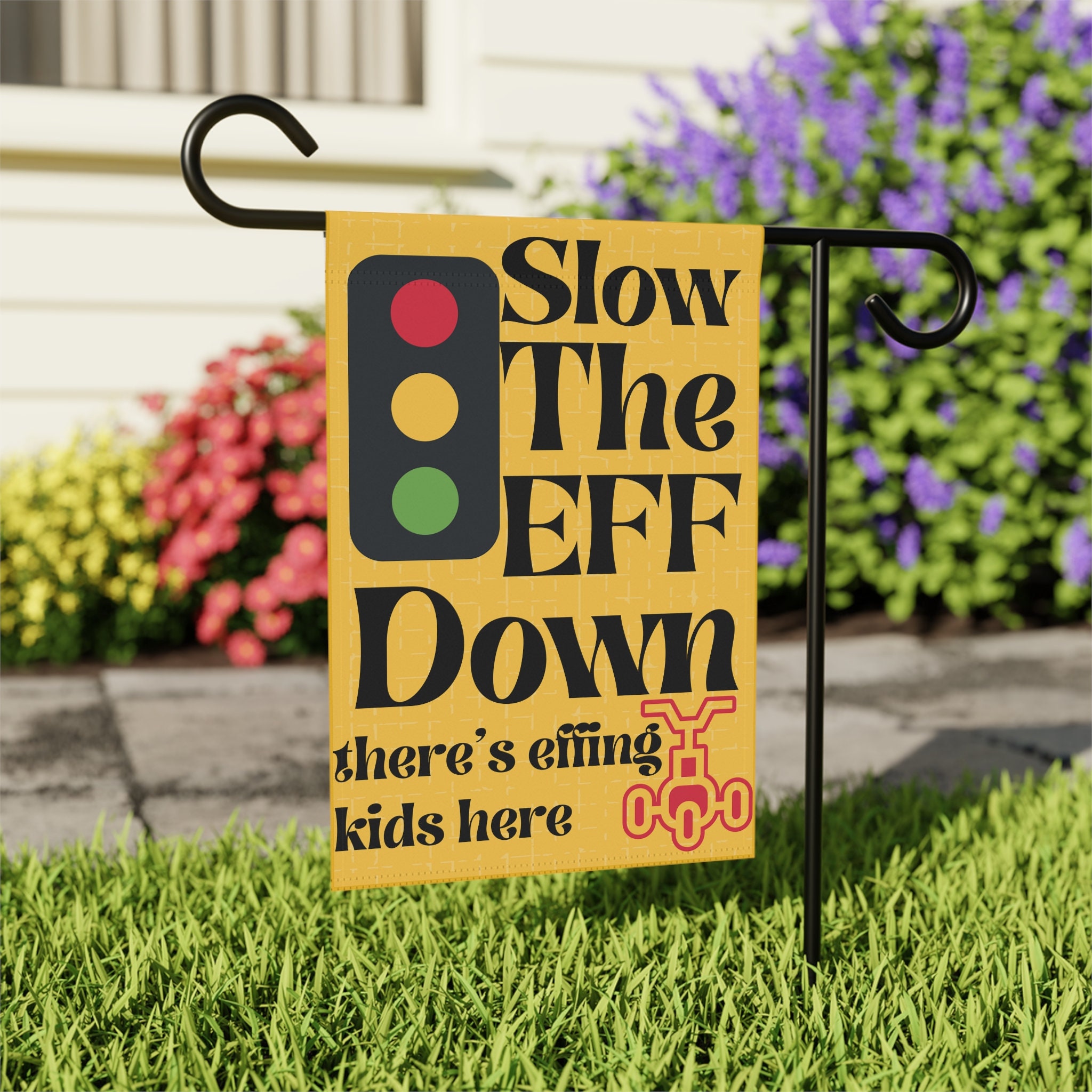 SLOW the EFF Down Yard Sign | Funny Yard Sign | Kids at Play Sign - Etsy