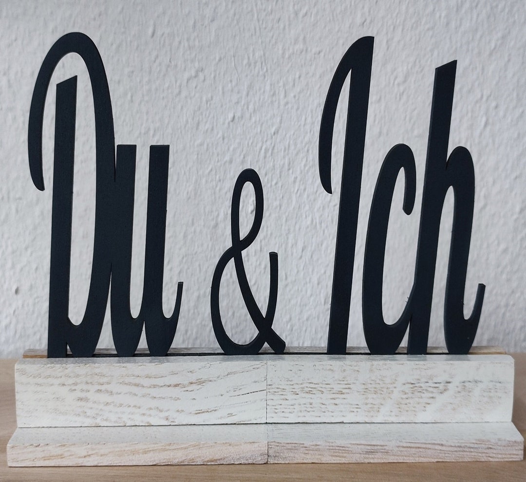 Laserdatei Du & Ich Schriftzug Laser Cut SVG DXF PNG Download - Etsy