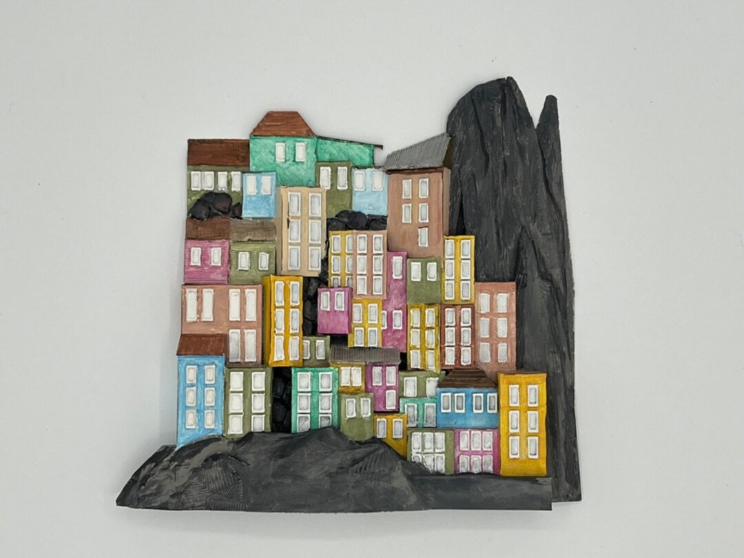 BRAZILIAN FAVELA 3D Printed Hand Painted or Un-painted, Framed or Un ...