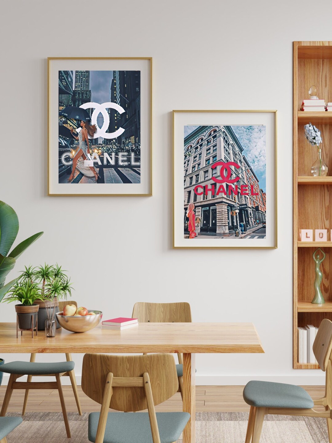 Chanel Set of 2 Prints PRINTABLE Art, Barbie and New York Wall Art ...