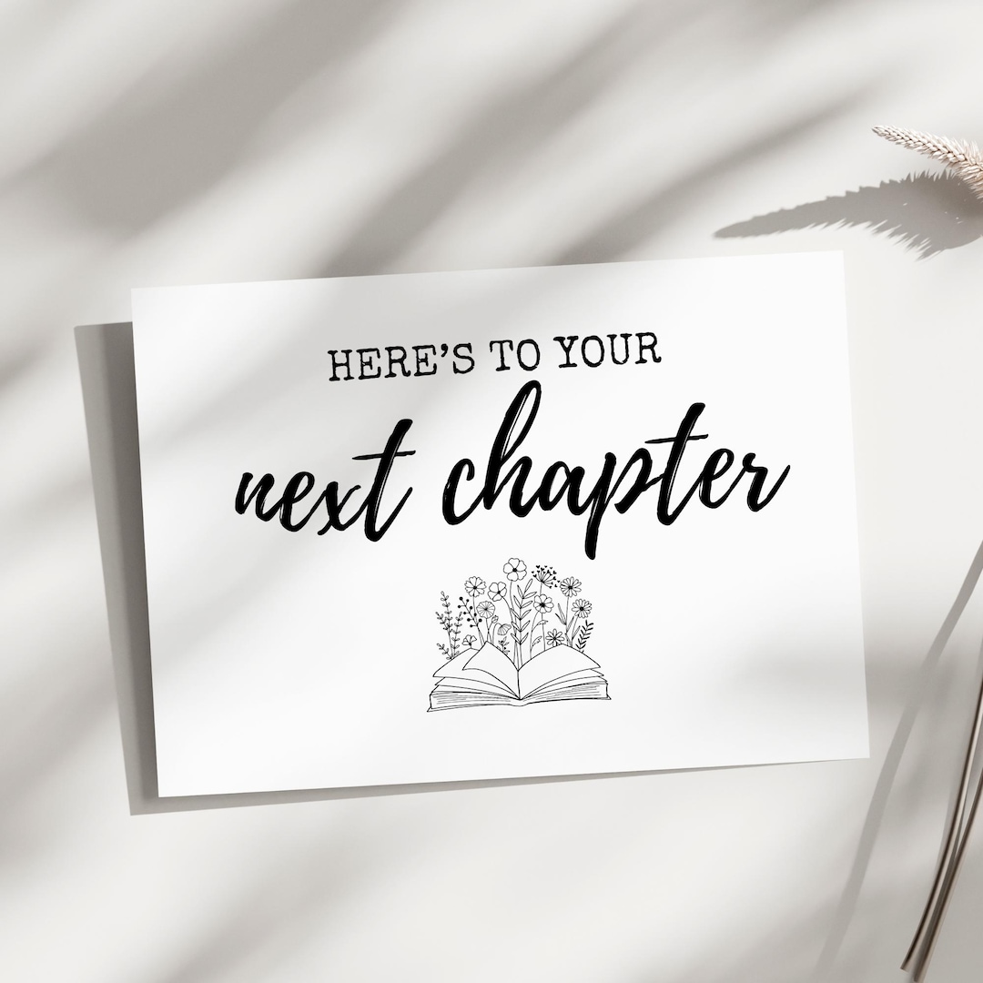 Good Luck Card, Next Chapter Card, Best of Luck, New Job Coworker ...