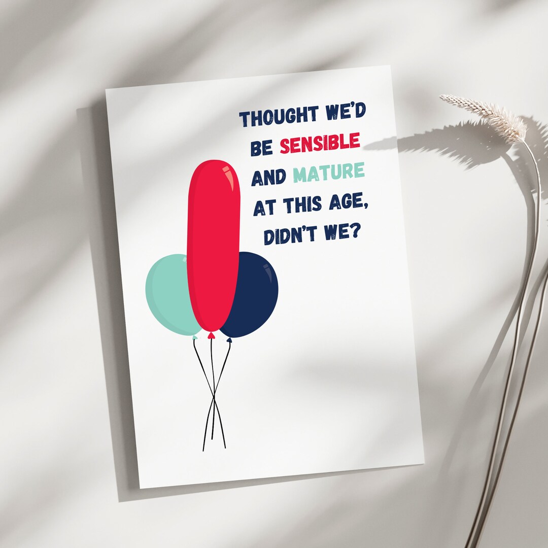 Funny Balloon Birthday, Funny Suggestive Balloon, Rude Birthday Card ...