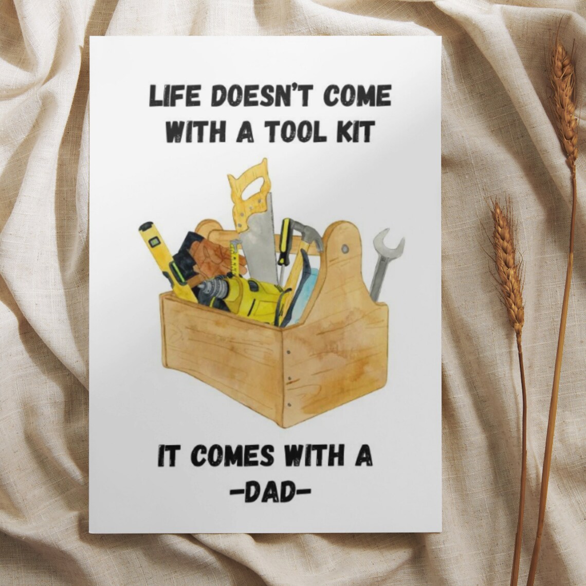 Funny Father's Day Card, Toolbox Dad Card, Toolbox Fathers Day Toolkit ...