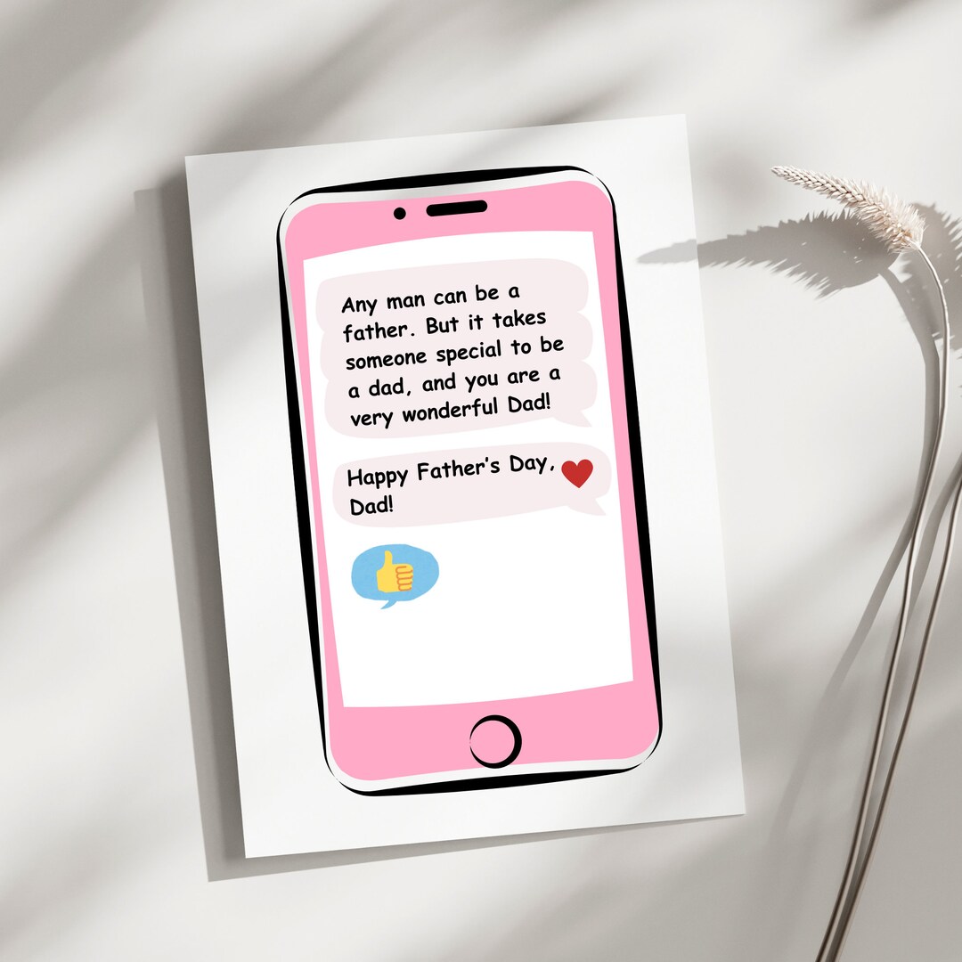 Funny Father's Day Card, Thumbs up Father's Day Card, Funny Fathers Day ...