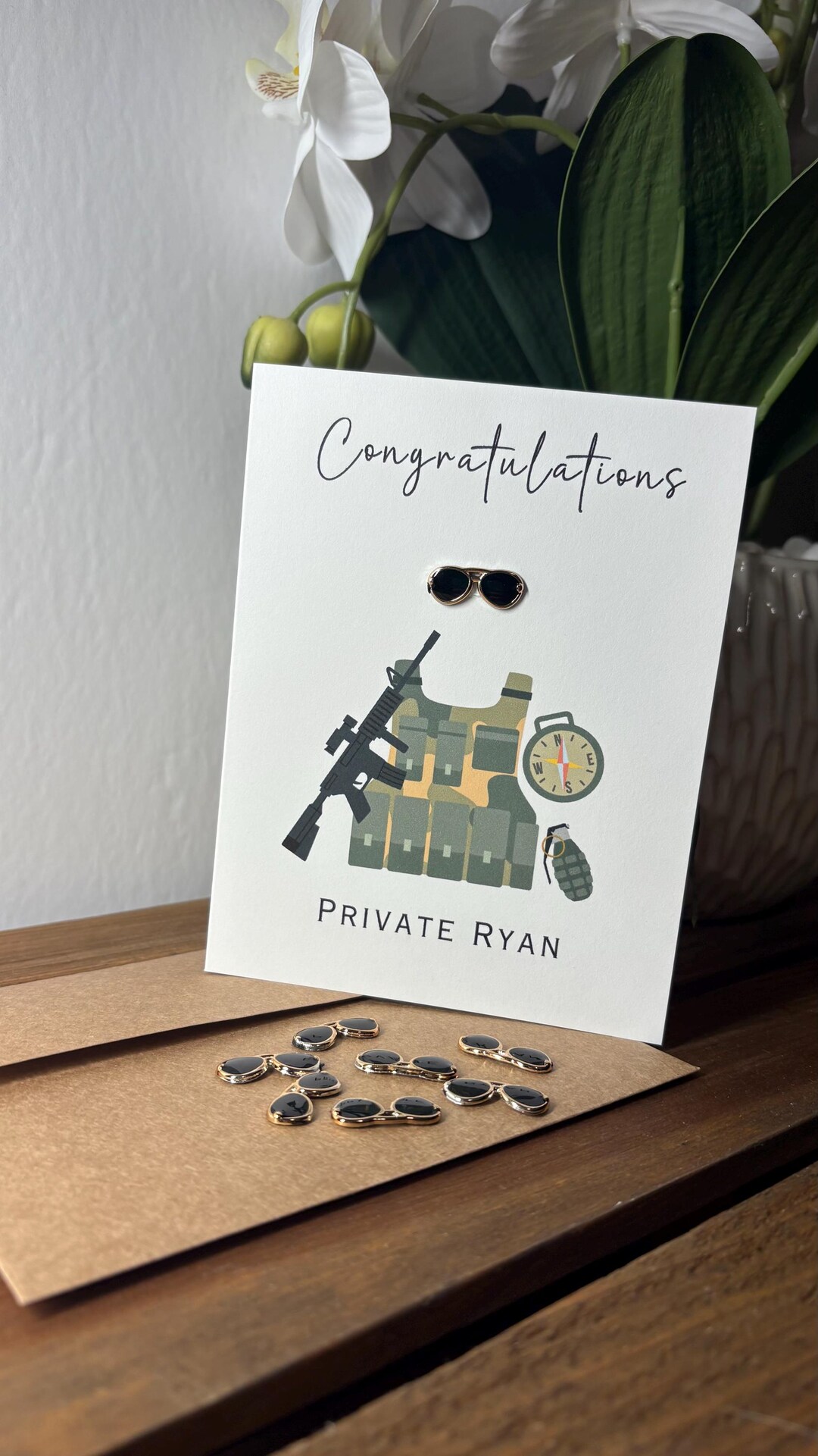 Personalized Army Graduation Card, Military Congratulation Card, Army ...