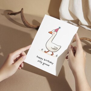 Silly Goose Birthday Card Goose Game Greeting Card, Goose With Party ...