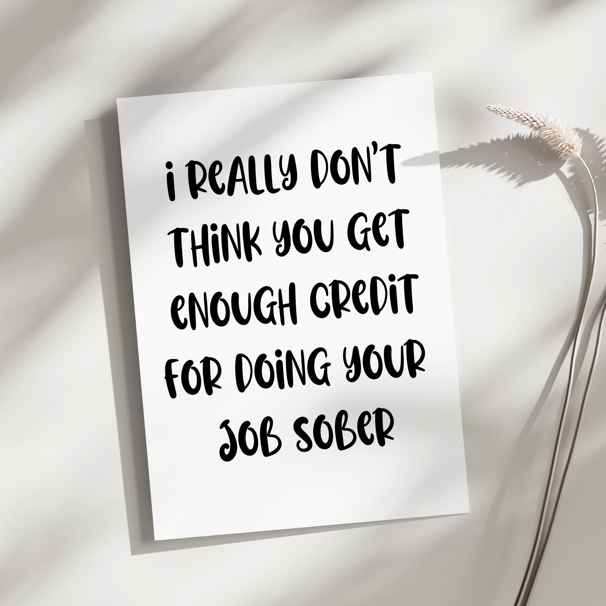 Funny Thank You Card for Boss Card for Boss, Coworker Card, Boss Day ...