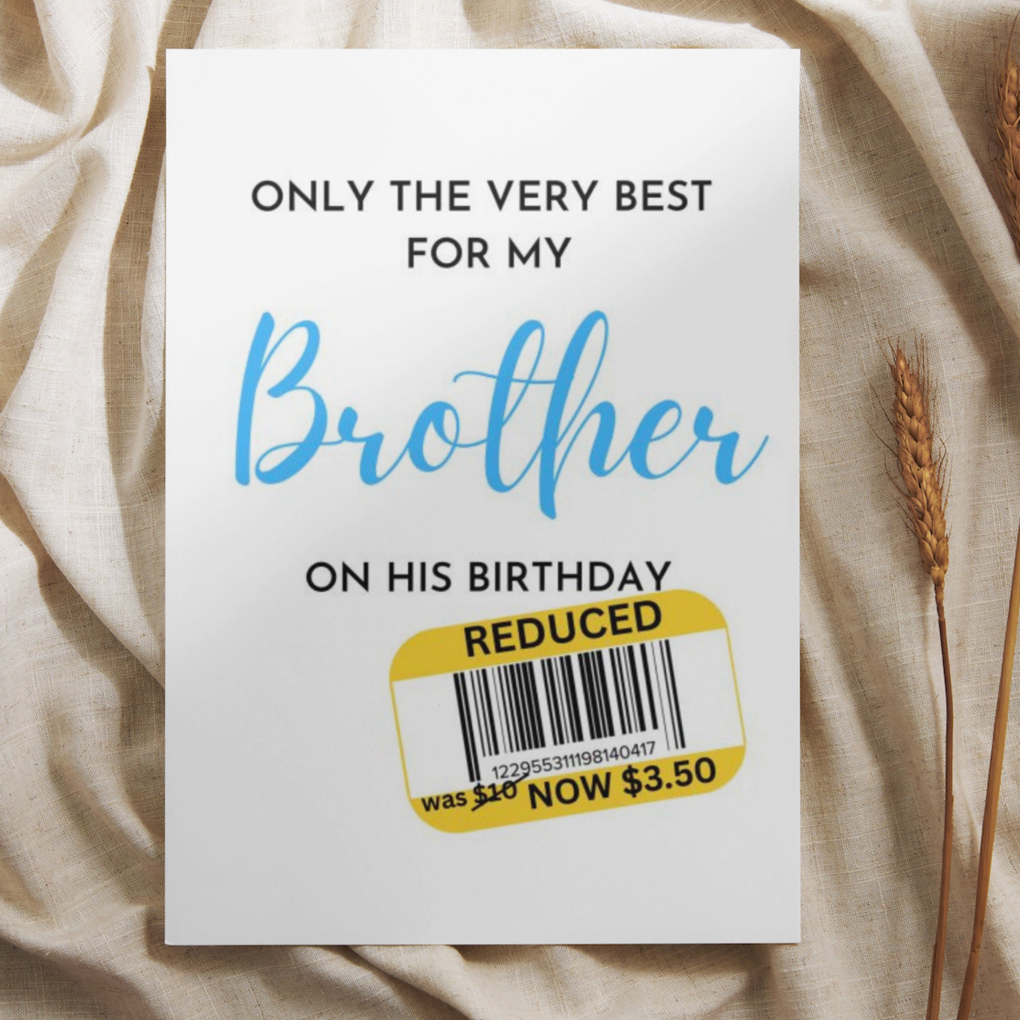Birthday Card for Brother, Funny Birthday Card Brother Funny Card, Fun ...