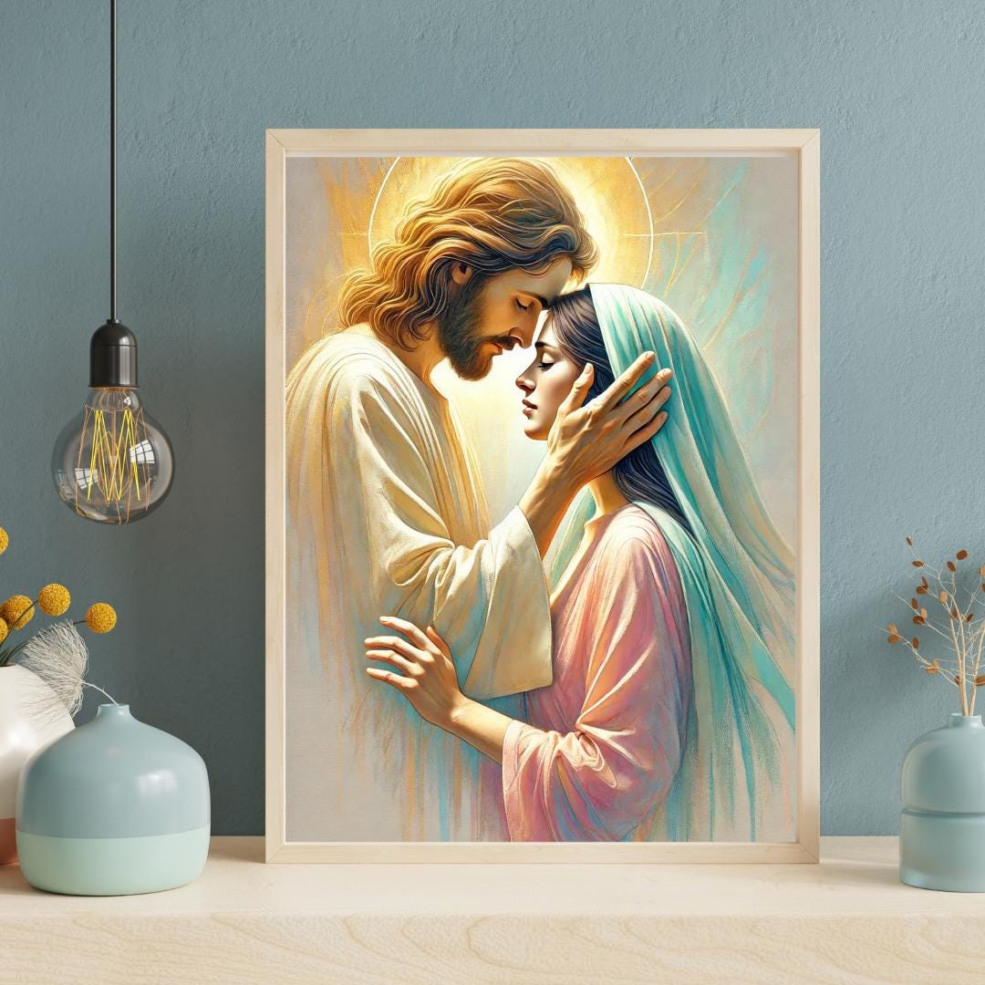 Divine Devotion Digital Art, Modern Christian Art, Digital Art, Bible ...