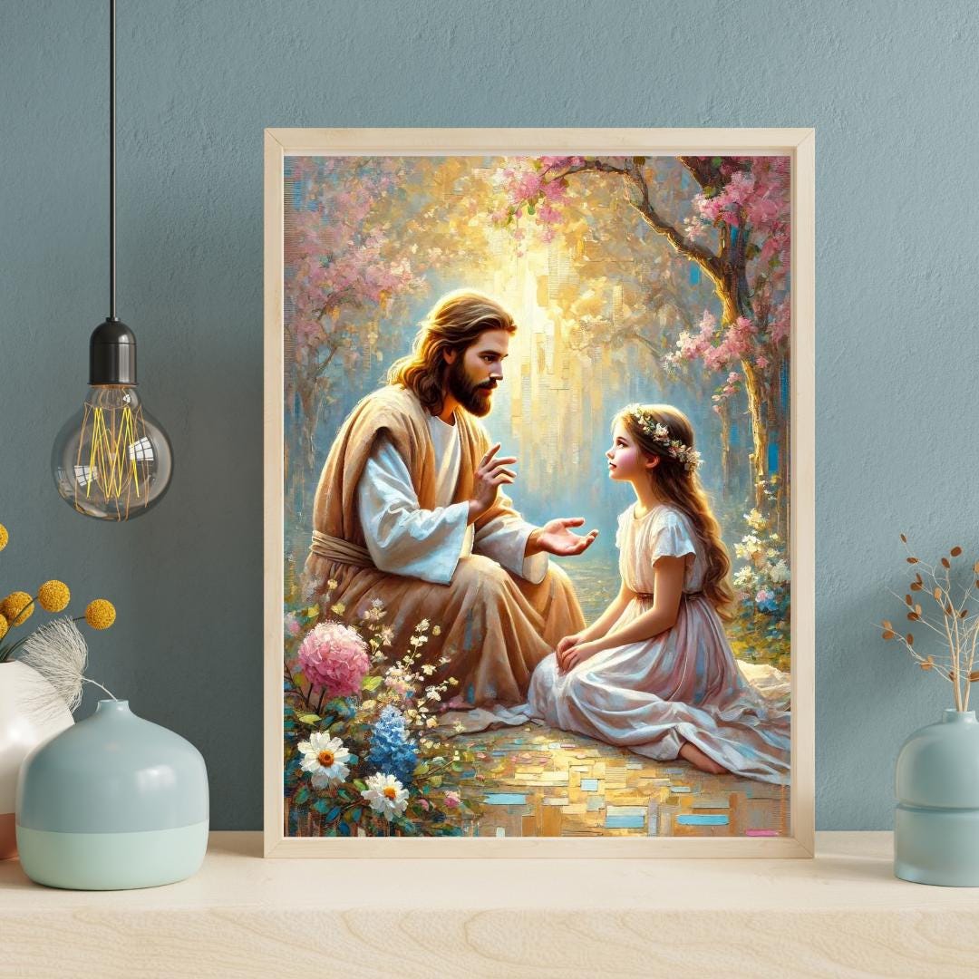 Garden of Wisdom Digital Art, Modern Christian Art, Digital Art, Bible ...