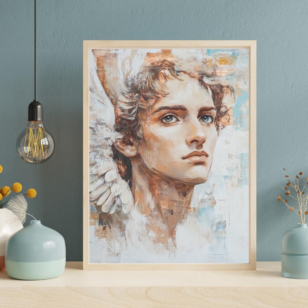 Archangel Gabriel Portrait Digital Art, Archangel Gabriel Printable ...