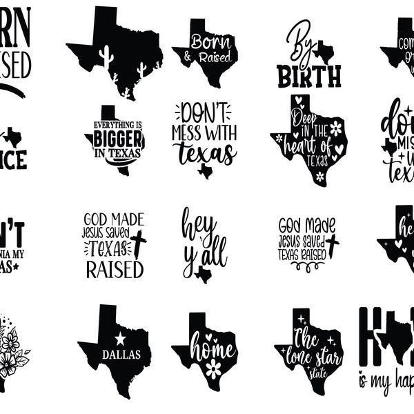 Texas Map Flag Svg - Etsy