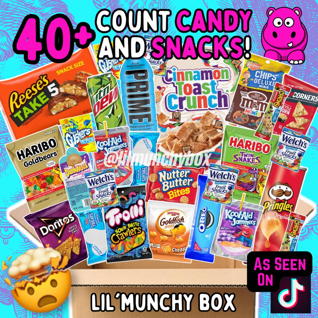 LIL'MUNCHY 40 Piece Variety Candy & Snack Box Featuring Limited Edition ...