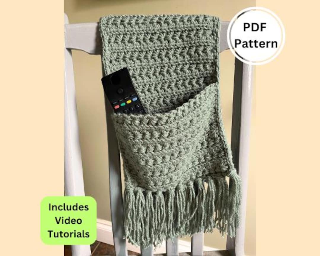 Crochet Pattern | CROCHET Armchair Caddy | Armchair Organizer ...