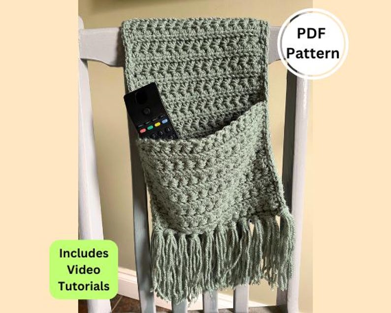 Crochet Pattern | CROCHET Armchair Caddy | Armchair Organizer ...