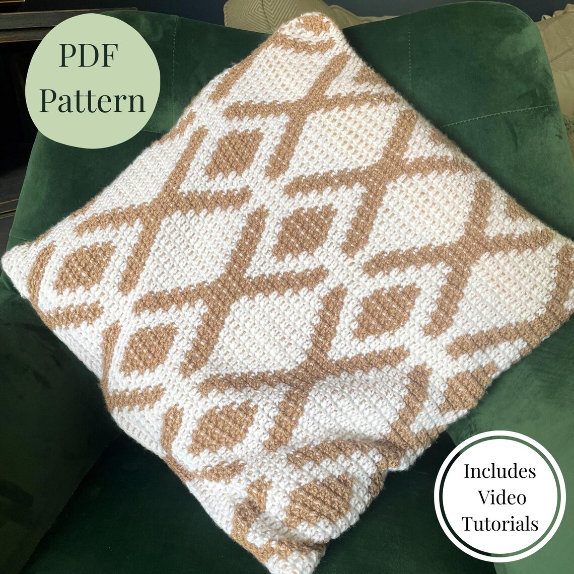 CROCHET Mocha Cushion Cover | Crochet Pattern | Cushion | Pillow ...
