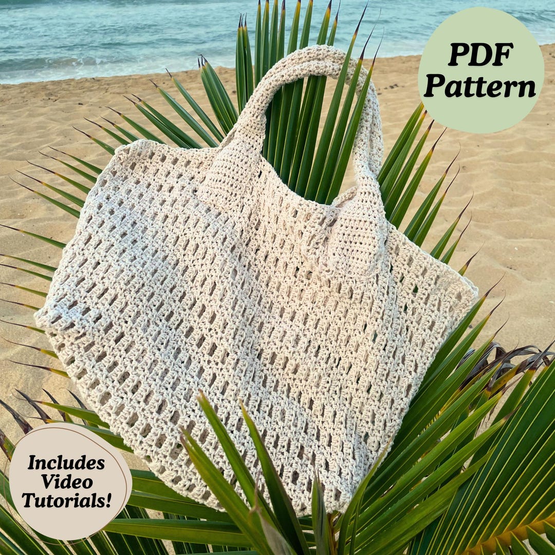 Crochet Tote Bag Pattern | Crochet BEACH TOTE Bag Pattern | Crochet ...