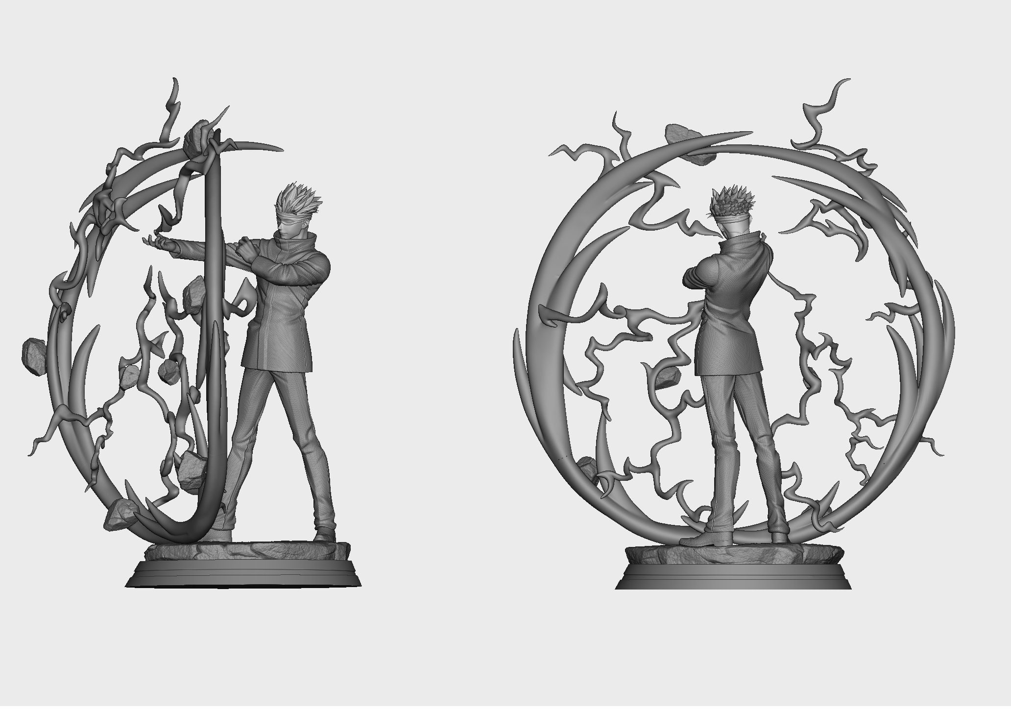 Jujutsu Anime Stl Files for 3D Printers Anime Stl High - Etsy