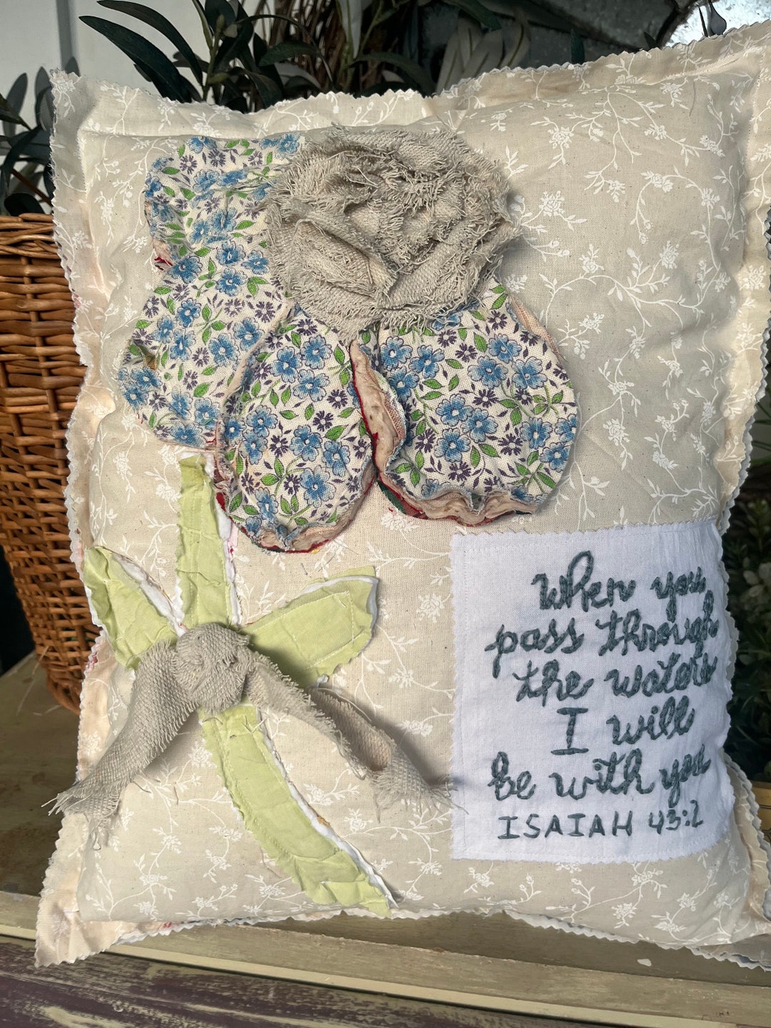 Handmade Shabby Farmhouse Pillow - Etsy