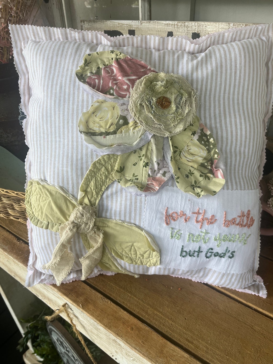 Handmade Shabby Chic Farmhouse Pillow - Etsy