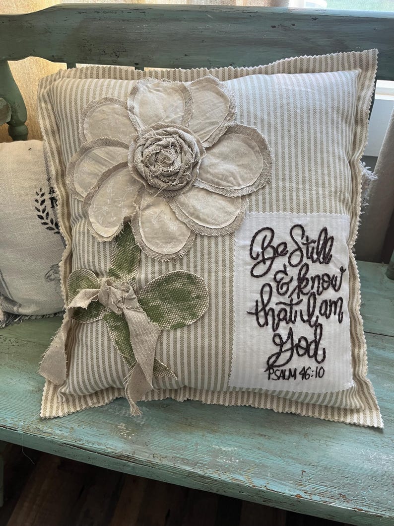 Shabby Chic Christian Pillow - Etsy