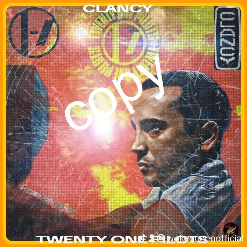 Tyler Joseph Inspiered Graphic Fanart 'clancy Tour' - Etsy