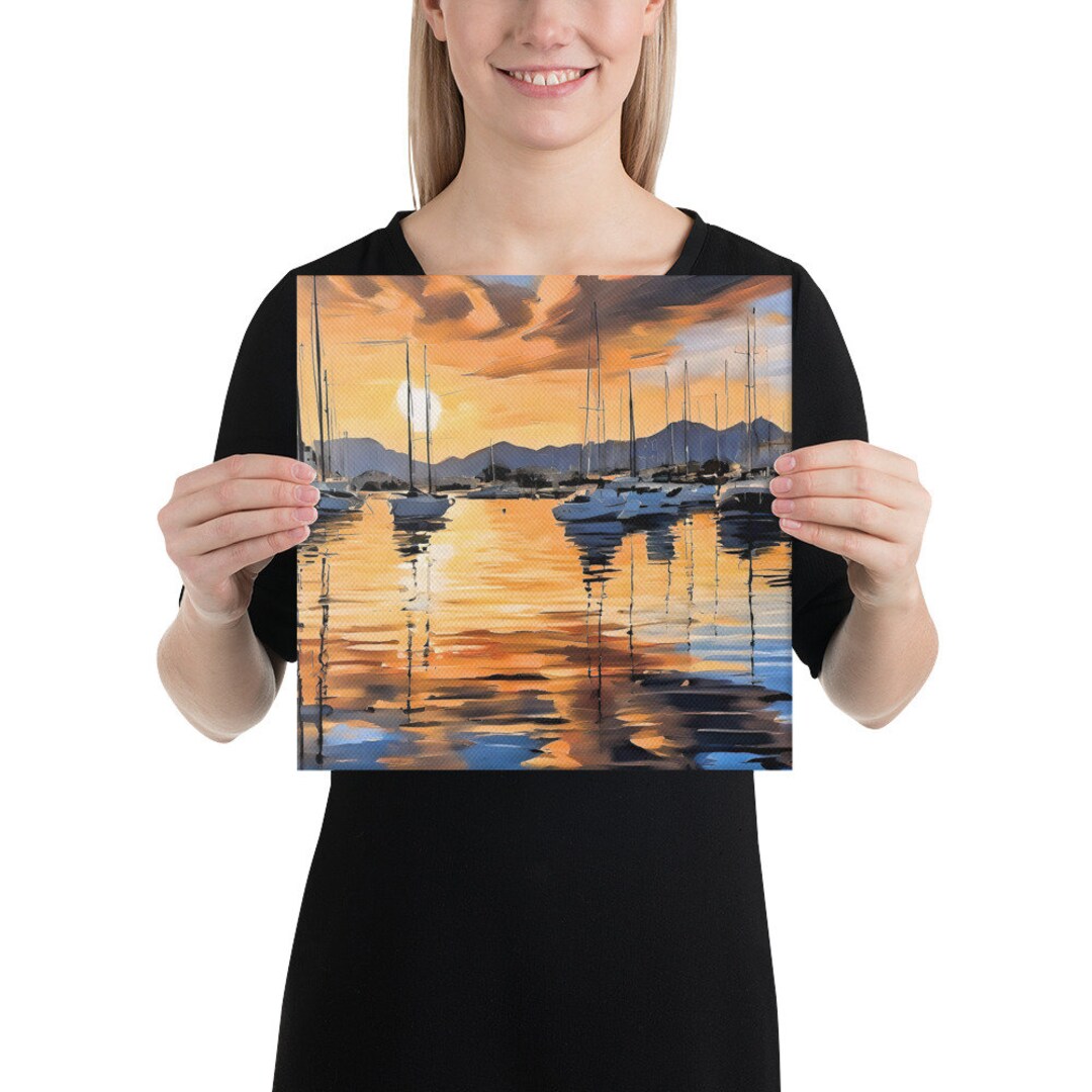 Art Inspired by Puerto Pollensa Majorca Canvas - Etsy