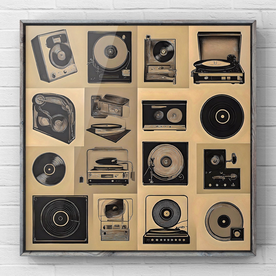 Vintage Turntables - Ai Art Digital Print / Download - Etsy