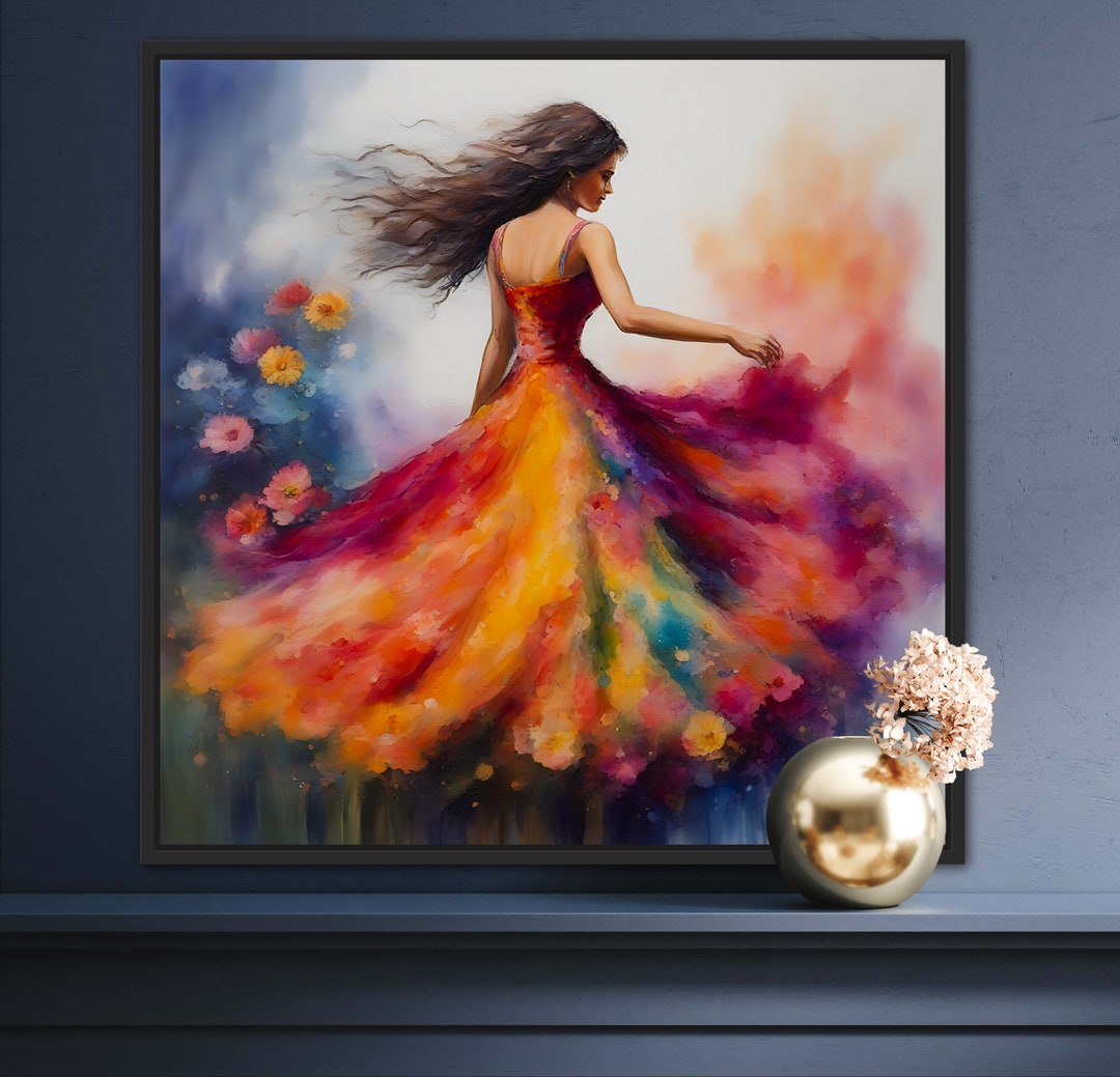 Dancing in Colourful Splendour - Ai Art Digital Print - Etsy