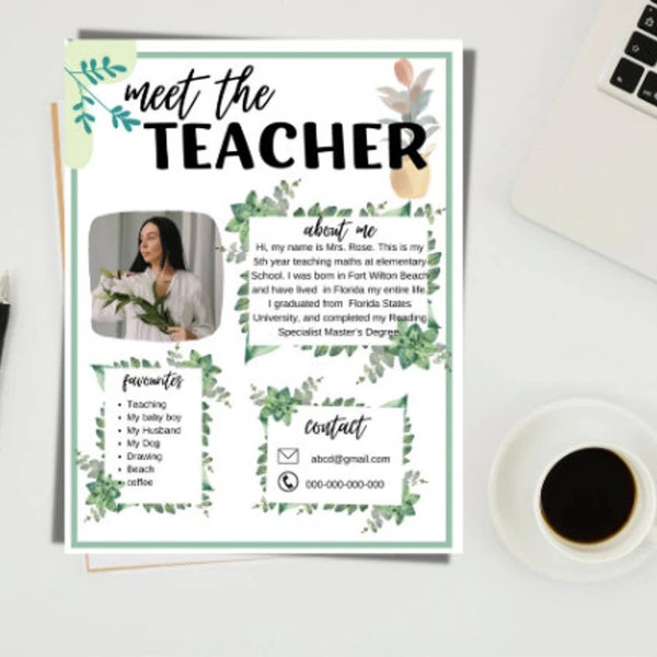 Meet the Teacher Template - Etsy