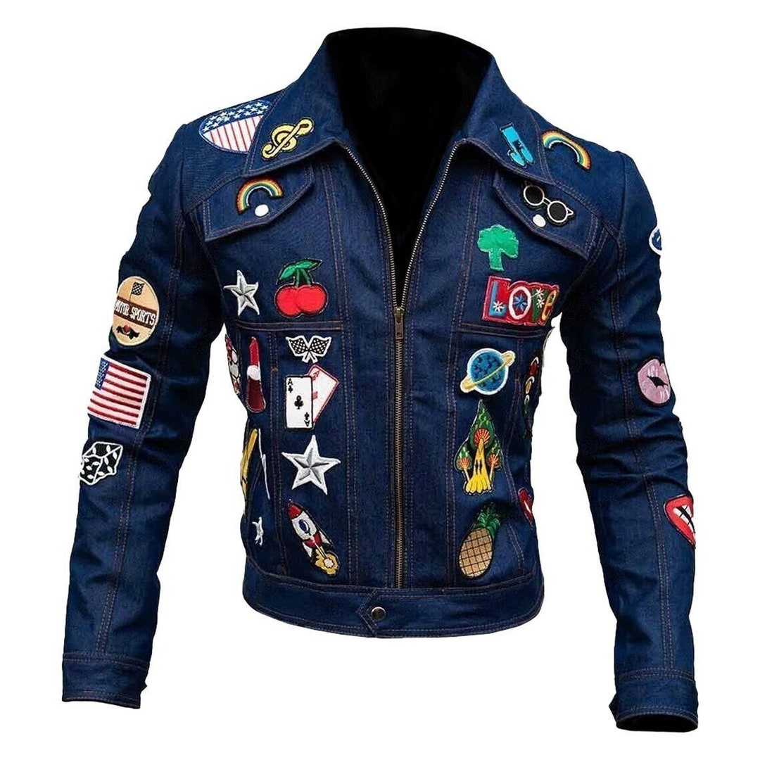 Elton John Rocketman Taron Egerton Denim Jacket - Etsy