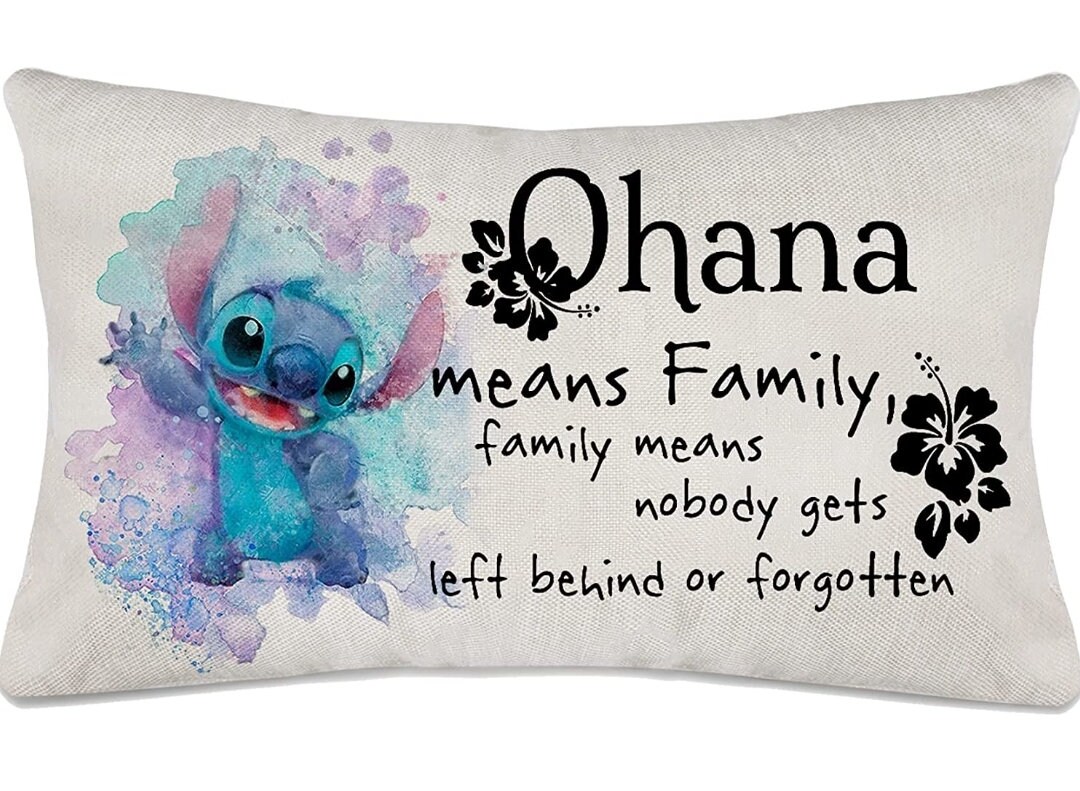 Stitch Caption Cushion Cover - Etsy