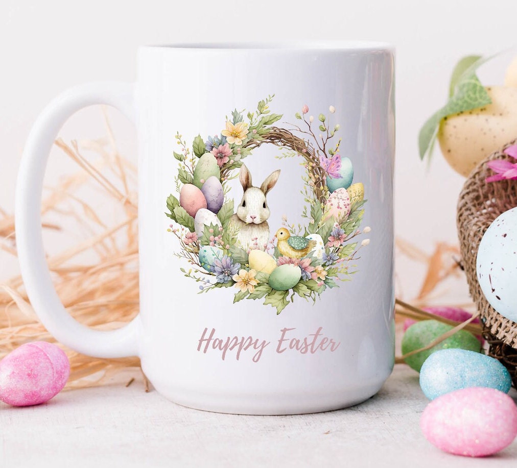 Easter Mug/happy Easter Mug/easter Bunny Mug/easter Reef Mug/easter ...